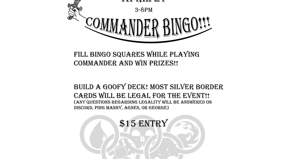 MTG Commander Bingo! – Game N Grounds – Gaming in Chatsworth